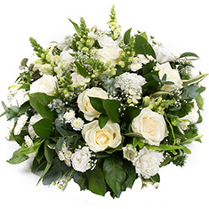 Classical White Posy - Funeral Flowers Florist Towcester