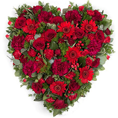 Loose Red Heart - Funeral Flowers Florist Towcester