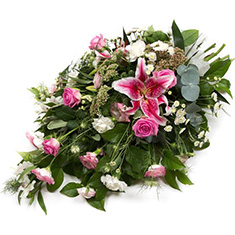 Pink & Cream Spray - Funeral Flowers Florist Towcester